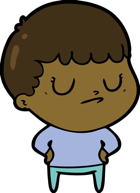 Cartoon Grumpy Boy 12541751 Vector Art At Vecteezy