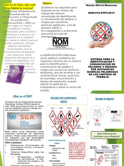 Triptico Nom 018 Stps Pdf Seguridad Y Salud Ocupacional