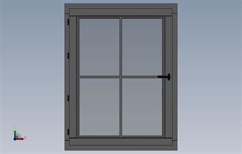 木头模块化窗口solidworks 2014模型图纸免费下载 懒石网