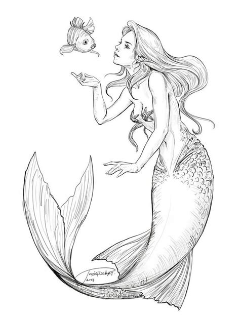 Pin By Doughdaddy84 On Lineart Mermaid Artwork Mermaid Drawings