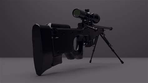 AWM Sniper Rifle D Model On Behance