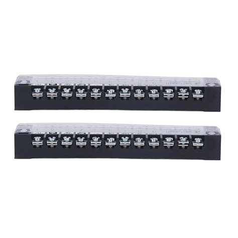Terminal Strip Fixed Ground Circuit Terminal Block 2pcs Large Current 15a 600v For Tunnel Power