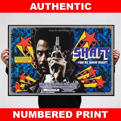 Matt Dye Shaft 1971 Movie Foil Poster Art Mondo Blaxploitation Richard