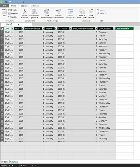 Chris Webbs Bi Blog Automatically Generating Date Dimension Tables In