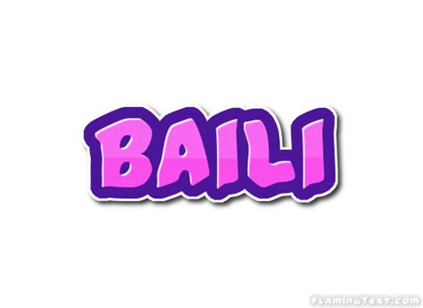 Baili Logo | Free Name Design Tool from Flaming Text