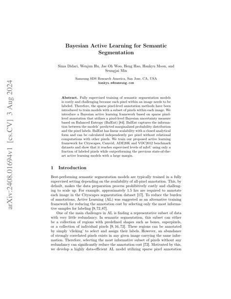 Pdf Bayesian Active Learning For Semantic Segmentation
