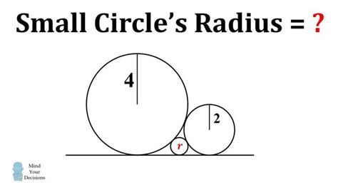 Circle Math Puzzles Solve For The Radius