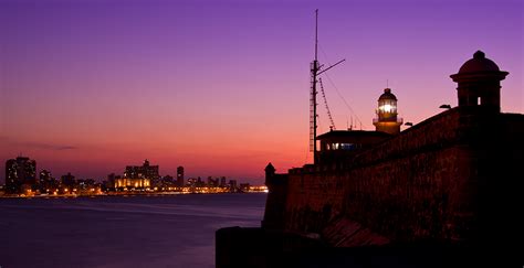 Deborah Sandidge El Morro Lighthouse Havana Cuba At Twilight