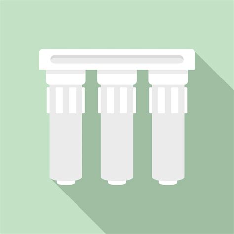 Premium Vector Triple Water Filtration Icon Flat Illustration Of