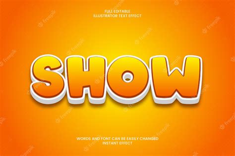Premium Vector Show Text Effect