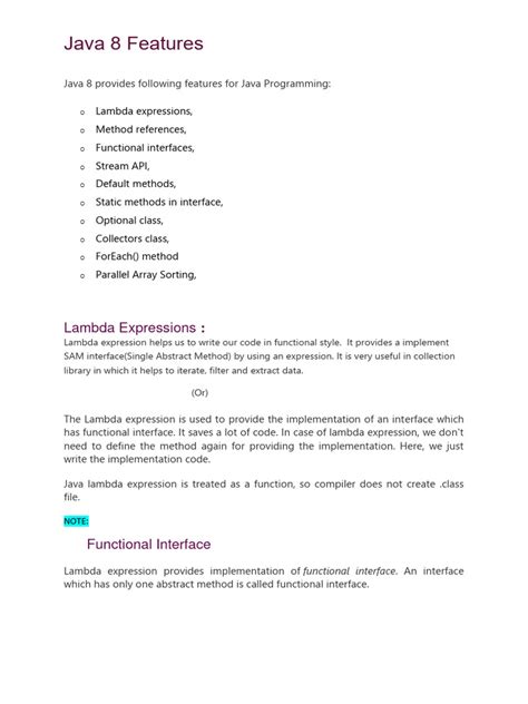 Java8 Features Pdf
