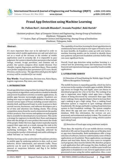 Fraud App Detection Using Machine Learning Pdf
