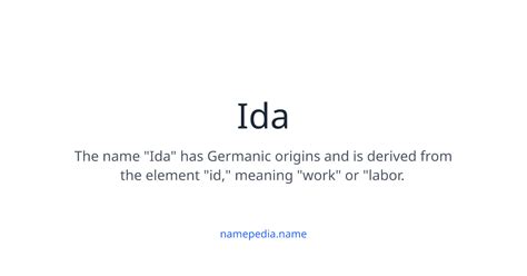 Ida Meaning Nicknames Origins And More Namepedia