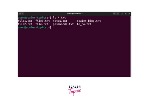 what is a glob in linux scaler topics