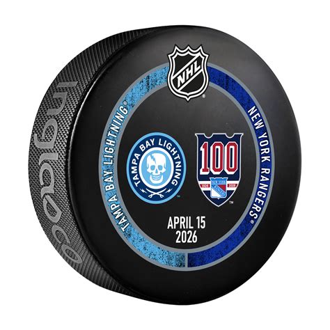 Tampa Bay Lightning 2025 26 Game Used Warm Up Puck Vs New York Rangers