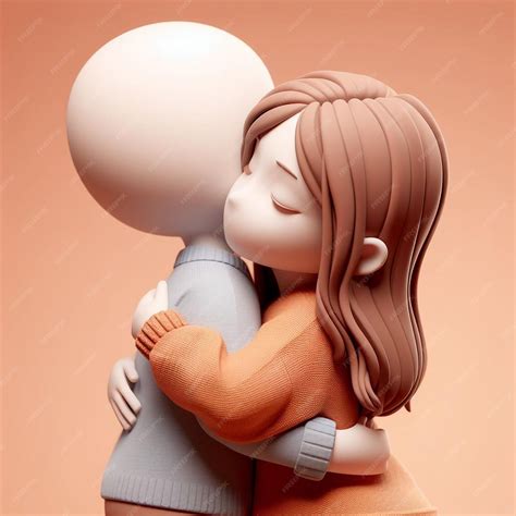 Día Nacional Del Abrazo Las Imágenes De Ia De Dos Personajes