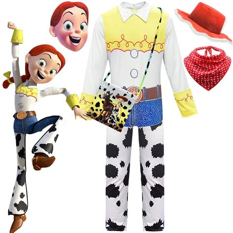 Toy Story 4 Cowgirl Jessie Outfit Cosplay Costume Halloween Carnival