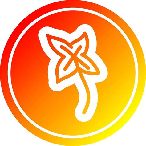 Natural Leaf Circular In Hot Gradient Spectrum 9869863 Vector Art At