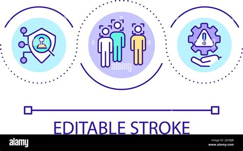 Facial Recognition System Loop Concept Icon Stock Vector Image And Art