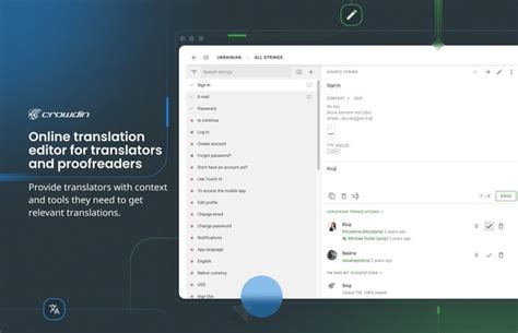 Crowdin · Github Marketplace · Github