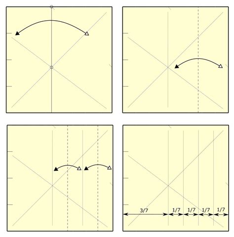 Dividing Paper Into Thirds Fifths Sevenths And So On Abrashi Origami Babe