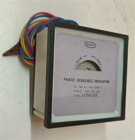 Black And White Wall 7inch Phase Sequence Indicator At Rs 1600 In Mumbai