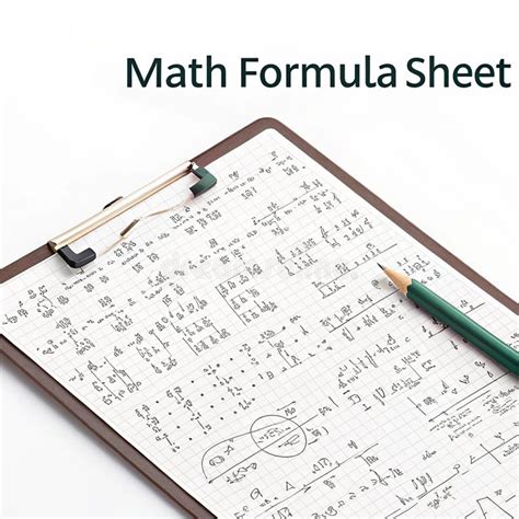Math Formula Sheet On White Background Stock Illustration Illustration Of Cheat Reference