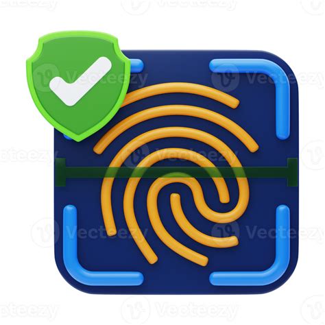 Fingerprint Security 3d Icon Fingerprint Lock Security 3d Icon 44451224 Png
