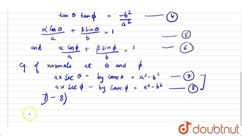 The Tangents From Alpha Beta To The Ellipse X2a2 Y2b2 1