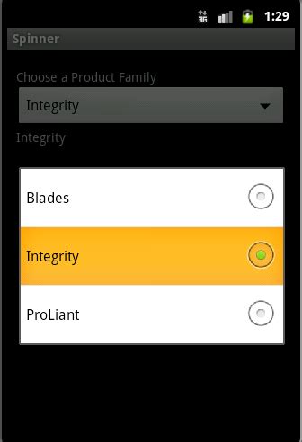 Java Android How Do I Make The Spinner To Show The Item After