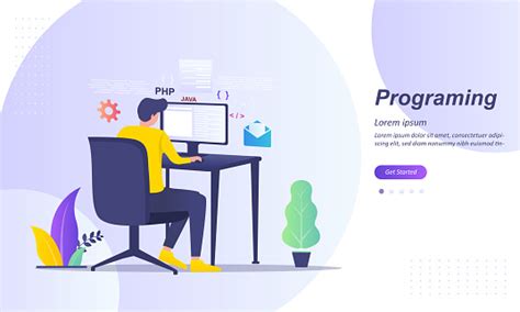 개발 프로그래밍 개념 소프트웨어 개발자 및 컴퓨터 스크립트 컴퓨터에 프로그램에 작성 된 코드 코딩 기술 웹 방문 페이지 Ui