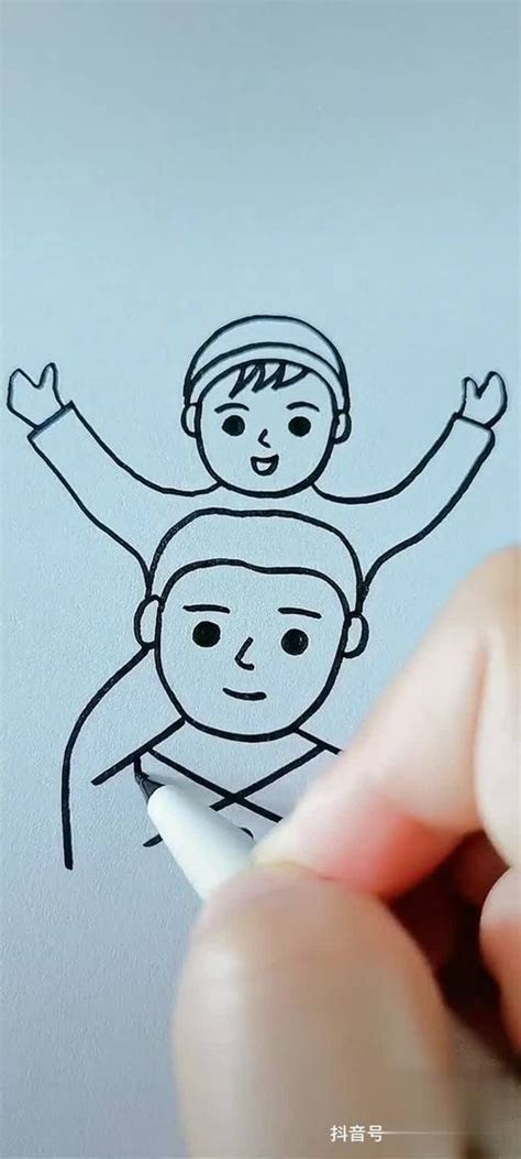 父亲节图片儿童画简笔画简单（流行19张）儿童画图片大全