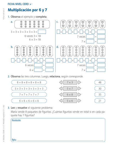 F0 Multiplicación Por 6 Y 7 Pdf