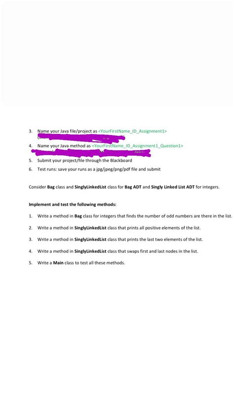 Solved 3 Name Your Java File Project As 4 Name Your Java Chegg Com