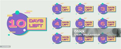 남은 일수 배지 또는 스티커 디자인 벡터 일러스트 레이 션 0명에 대한 스톡 벡터 아트 및 기타 이미지 0명 1 10