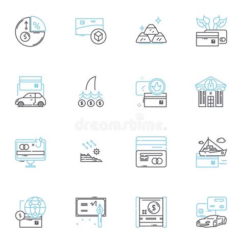 Mobile Bank Linear Icons Set Convenience Accessibility Security Flexibility Mobility