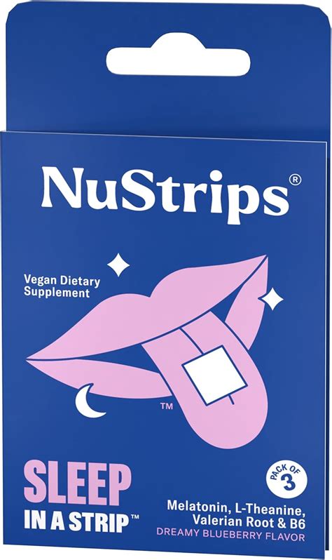 Nustrips™ Fast Dissolving Sleep Strips With 5mg Melatonin