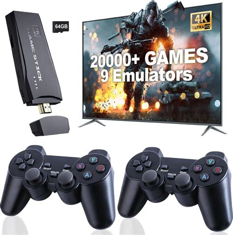 Video Game Sticks Plug And Play Console 2 4g Dual Wireless Controller Game Stick 4k 10000 Games