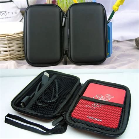 Practical Portable Hard Disk Drive Shockproof Zipper Cover Bag Case HDD Bag Hardcase Black
