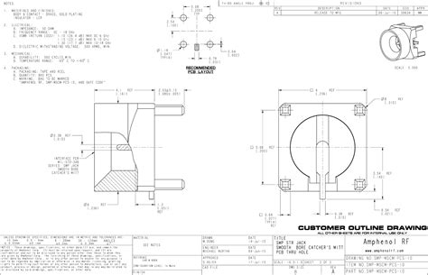 SMP MSCM PCS Drawing Datasheet By Amphenol RF Digi Key Electronics