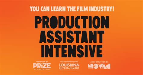 Break Into The Film Industry Free Production Assistant Training