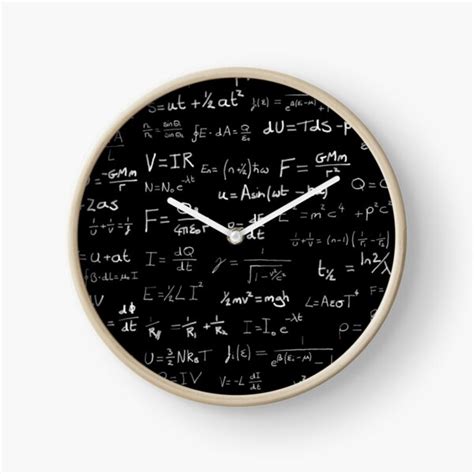Physics Handwritten Clock By Hannah C Redbubble