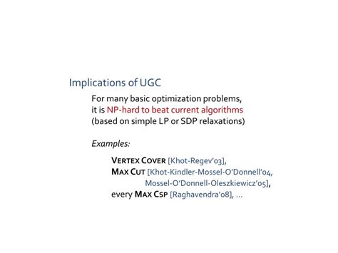 Ppt Subexponential Algorithms For Unique Games And Related Problems