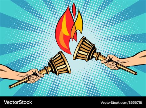Torches Torch Relay Royalty Free Vector Image Vectorstock