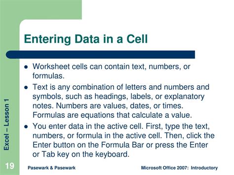 Ppt Excel Lesson 1 Excel Basics Powerpoint Presentation Free Download Id2489468