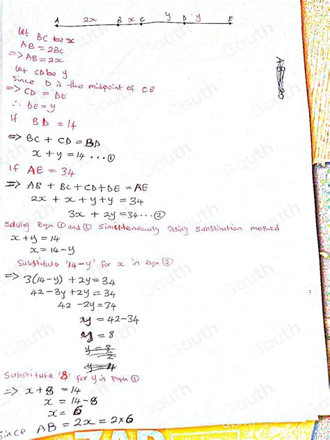 solved 2 in the figure below d is the midpoint of segment ce and the ratio ab bc is 2 1 a b