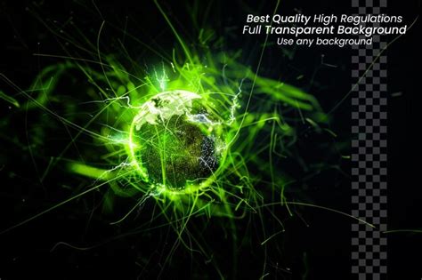 Premium Psd Neural Nexus Green Brain With Neuron Script