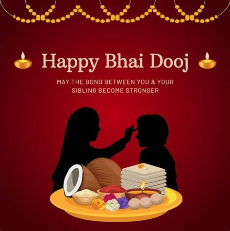 Happy Bhai Dooj Banner And Card Design Social Media Post Template