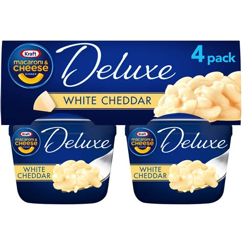 Buy Kraft Deluxe White Cheddar Macaroni And Cheese 4 Ct 239 Oz Cups
