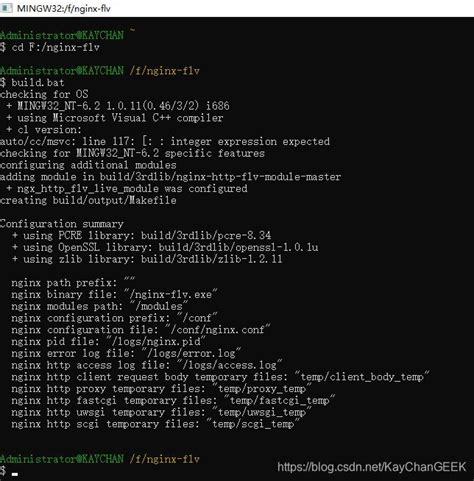 Windows下nginx Flv Module编译 Csdn博客